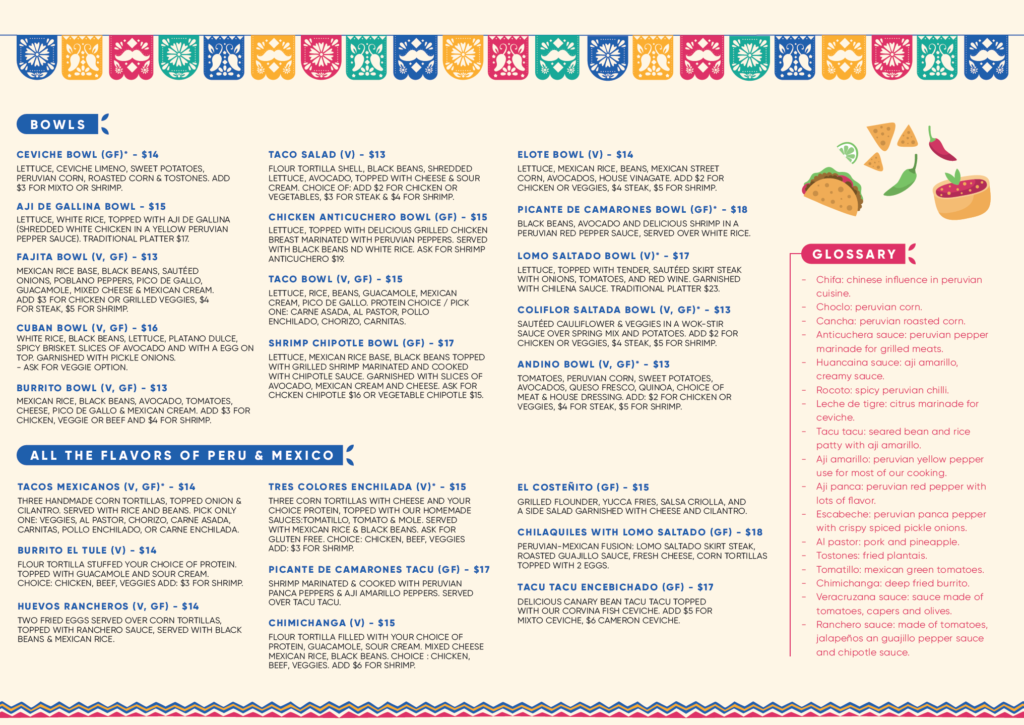 Menu – El Tule Restaurant