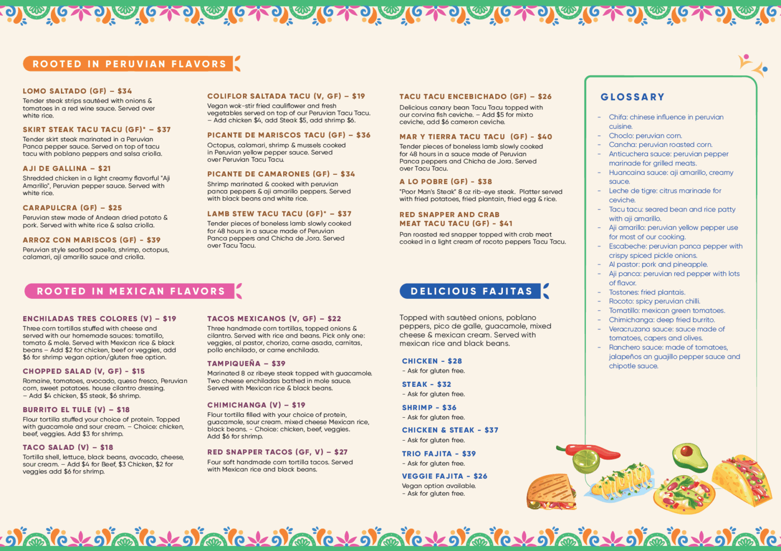 Menu – El Tule Restaurant