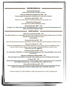 Menu – El Tule Restaurant